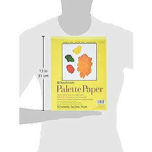 Strathmore 300 Series Palette Paper Pad, Tape Bound, 9x12 inches, 40 Sheets (41lb/67g) - Artist Paper for Adults and Students