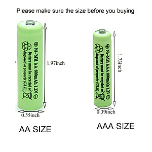 QBLPOWER Solar Light Batteries AAA Triple A NIMH 600mAh 1.2V Rechargeable for Garden Lights Remotes Mice(8Pcs)