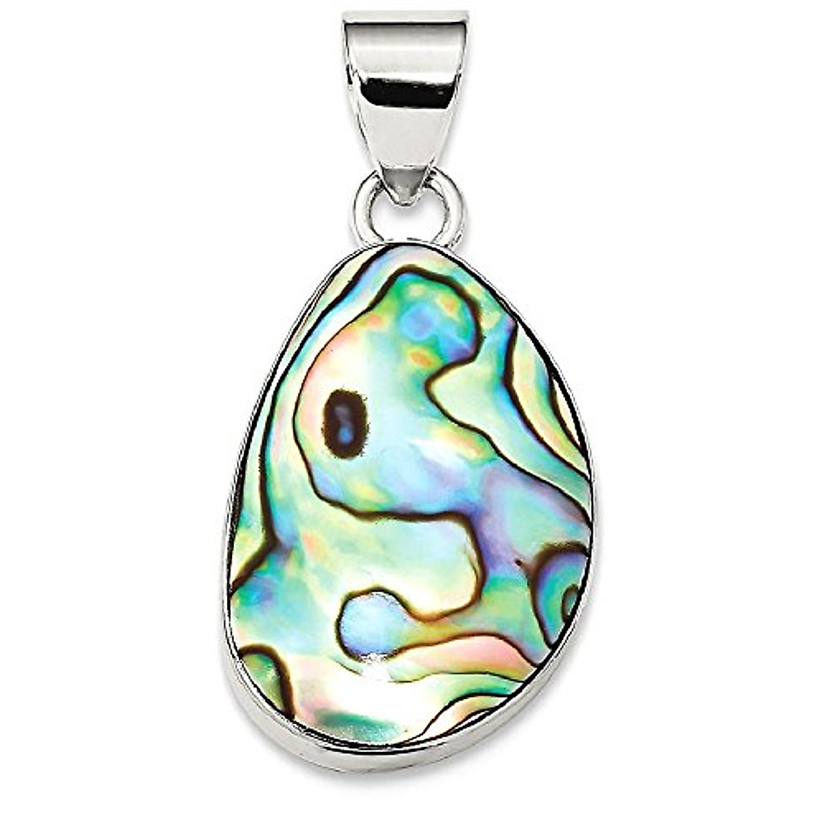 IceCarats 925 Sterling Silver Abalone Necklace Charm Gemstone Pendant Only