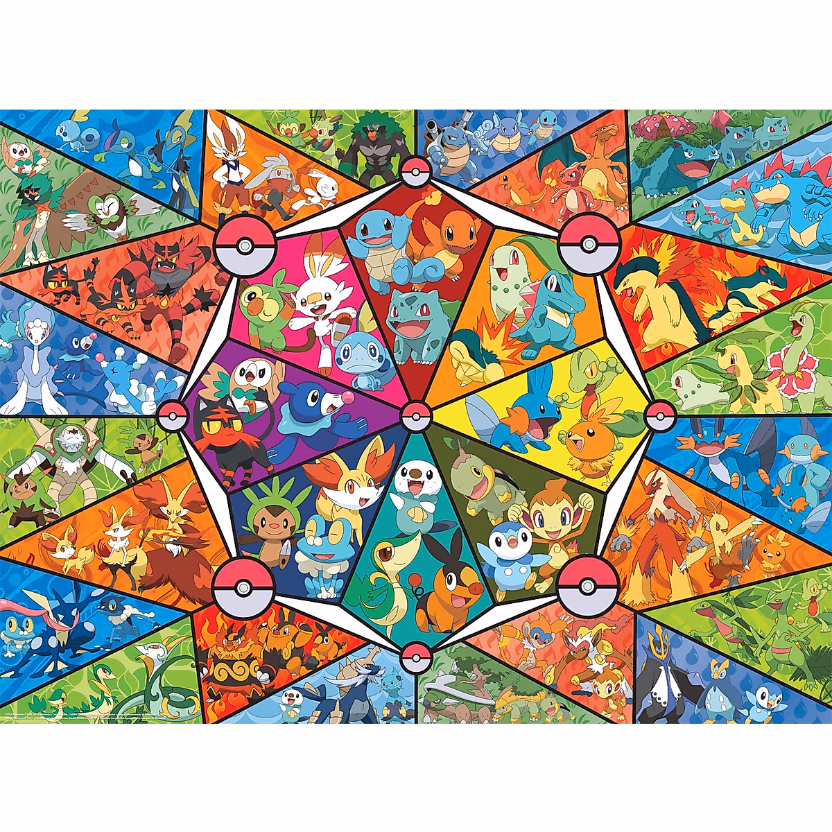 Buffalo Games - Pokémon - Stained Glass Starters - 1000 Piece Jigsaw Puzzle for Adults Challenging Puzzle Perfect for Game Nights