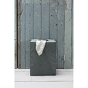 Brabantia - Laundry Bag Rectangular - Space Efficient - Large Volume - Quick-Drop Opening - Laundry Basket - with Hole - Bathroom - Stackable - Pepper Black - 14.5 Gal