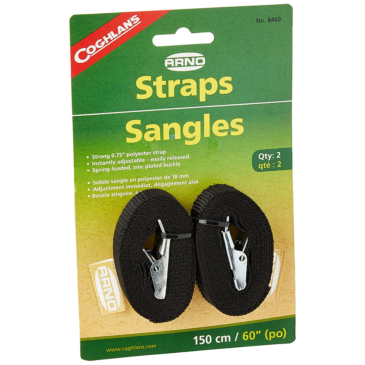 Coghlan's Arno Straps, 48-Inch, 2 pack, Multicolor