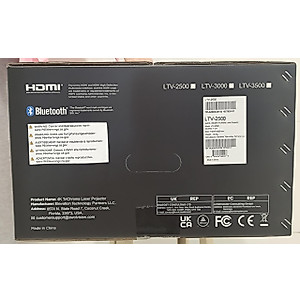 AWOL VISION LTV-2500 4K UHD Ultra Short Throw Triple Laser Projector, 150", 3D, 2600 Peak Lumen, HDR10+ with Dolby Atmos, UST Laser TV Projector Without Color Wheel (Fire TV Stick 4K Max Included)