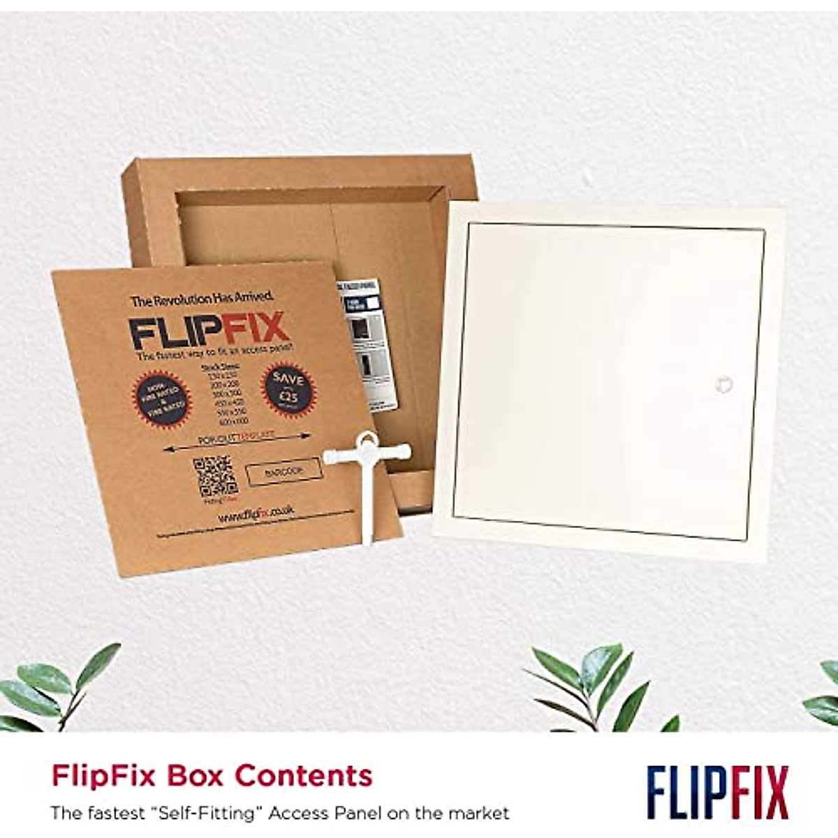 FlipFix Premium Metal Access Panel / Access Door for Drywall / Easy to Fit (6" x 6")