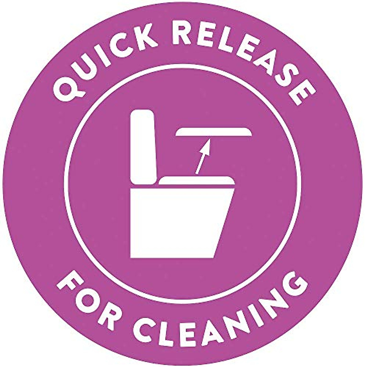 Croydex WL800722AZH Stick Tight No More Movement Sticky Grip Pad Technology Elongated, Soft Close and Quick Release, White, Molded Wood Toilet Seat