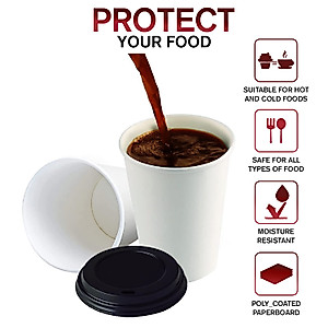 Smygoods 12oz Coffee Cups With Lids, Coffee Cups, & Tea Cups, 100 Pack,