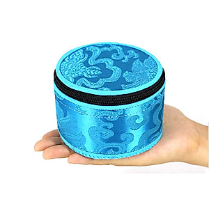 Singing Bowl Storage Bag - Singing Bowl Carry Case Bag, Zipper Closure, Colors Vary (D:5.51in/14CM)