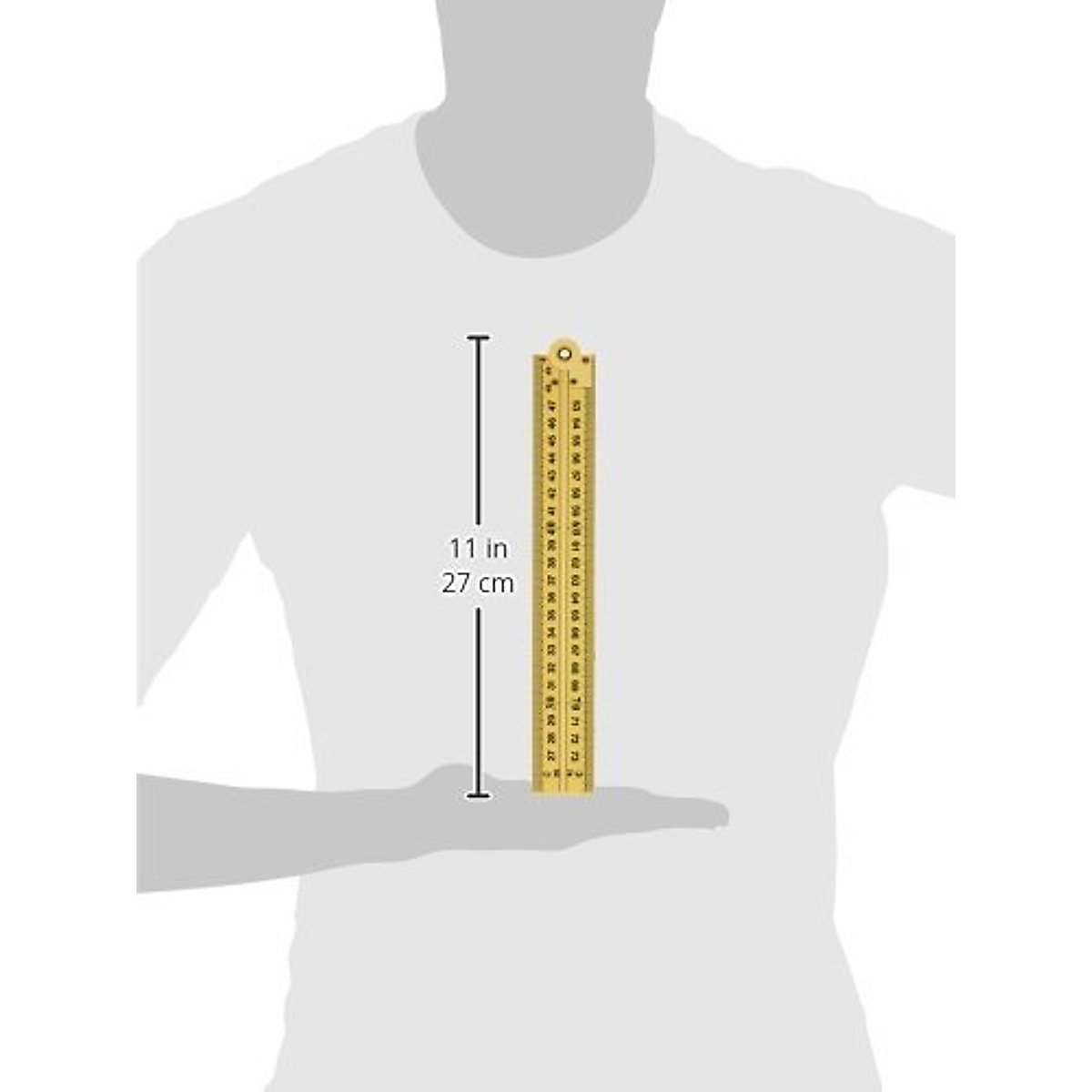 LEARNING ADVANTAGE Folding Meter Stick - Measure in Inches, Centimeters, Milimeters and Meters - Foldable Ruler for Metric and Imperial Measurement Systems