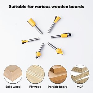 EilxMag 100 Pieces Router Bit Set, Router Bits 1/4 Inch Shank with Aluminum Storage Case Tungsten Carbide Router Bits Kit for Professional Woodworking
