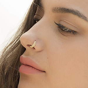 Indian Nose Ring, Unique 925 Sterling Silver Tribal Nose Hoop Piercing, 20 Gauge Earring, Handmade Jewelry
