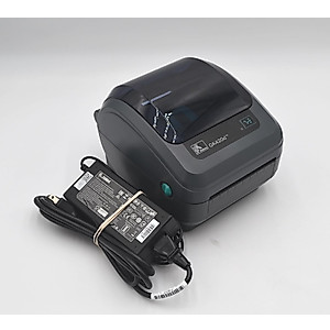 Zebra - GK420d Direct Thermal Desktop Printer for Labels, Receipts, Barcodes, Tags, and Wrist Bands - Print Width of 4 in - USB and Ethernet Port Connectivity (Renewed)