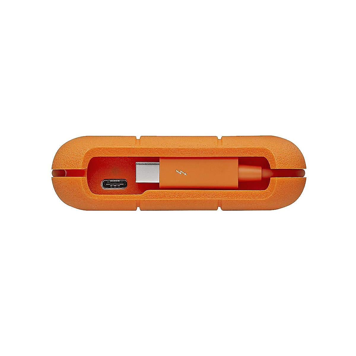 LaCie 2TB Rugged Thunderbolt USB-C External Hard Drive, Orange