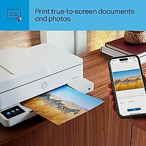 HP Envy 6555e Wireless All-in-One Color Inkjet Printer, Print, scan, Copy, Duplex Printing Best-for-Home, 3 months of Instant Ink included (714N5A)