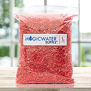 MagicWater Supply Crinkle Cut Paper Shred Filler (1 LB) for Gift Wrapping & Basket Filling - Red