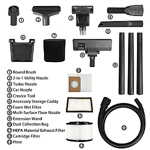 Vacmaster VF408 4 Gallon Wet/Dry Vacuum Cleaner with 2-Stage Motor