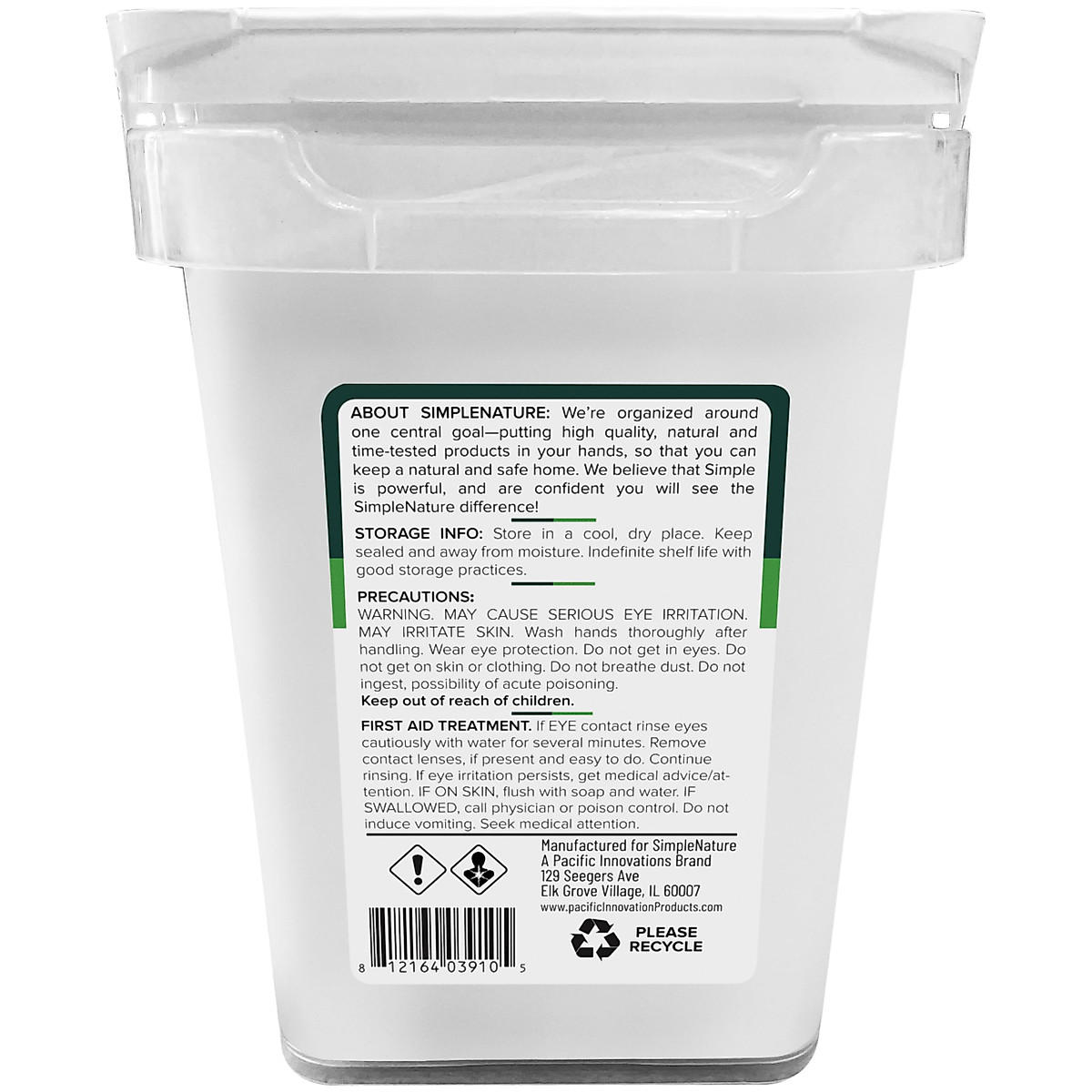 SimpleNature All Natural Borax Powder - 8 lbs - Multipurpose Cleaner, Laundry Detergent Booster & Deodorizer