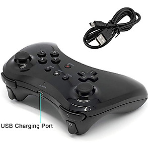 SIBIONO - Wireless Bluetooth Dual Analog Joystick for Nintendo Wii U Pro Controller Gamepad.