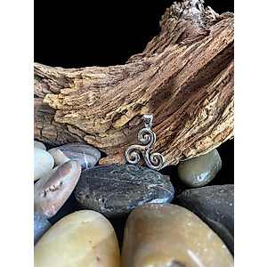 Jewelry Trends Celtic Triskele with Gold-Plated Trinity Knot Sterling Silver Pendant