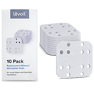 LEVOIT OasisMist Smart Cool and Warm Mist Humidifiers & 10-Pack Top Fill Humidifier Replacement Filters & Humidifier Replacement Filters 10-Pack, Mineral Absorption Pad