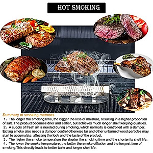 XOIEPZE Pellet Smoker Tube - Smoke Tube for Pellet Smoker With a Stainless Steel Tray - 5 Hours of Billowing Smoke - Smoker Tube Works with Any Grill or Smoker (12" smoker tube)