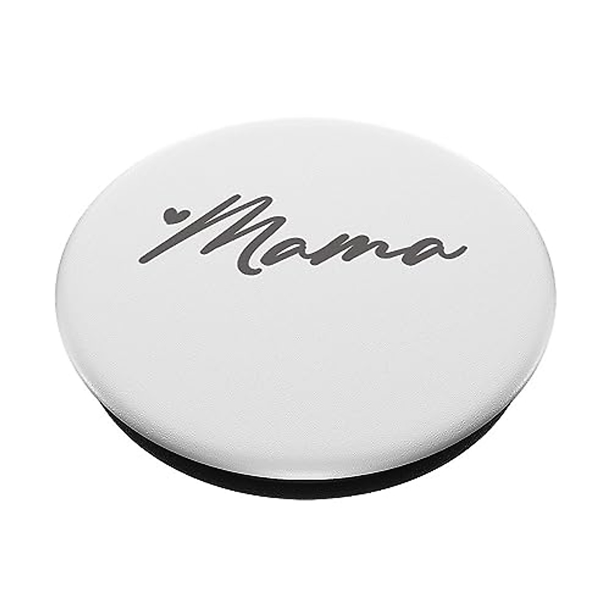 Light Gray White Heart Mama PopSockets Standard PopGrip