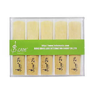 Alto Saxophone Reeds 2.5, Alto Sax Reeds Strength 2.5 for Alto Sax with Transparent Case, Box of 10