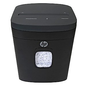 HP - Paper Shredder Micro Cut, 12-Sheet Manual Feed, Shreds Credit Cards & Staples, Heavy Duty Paper Shredder for Home Use with 5 Gallon Basket