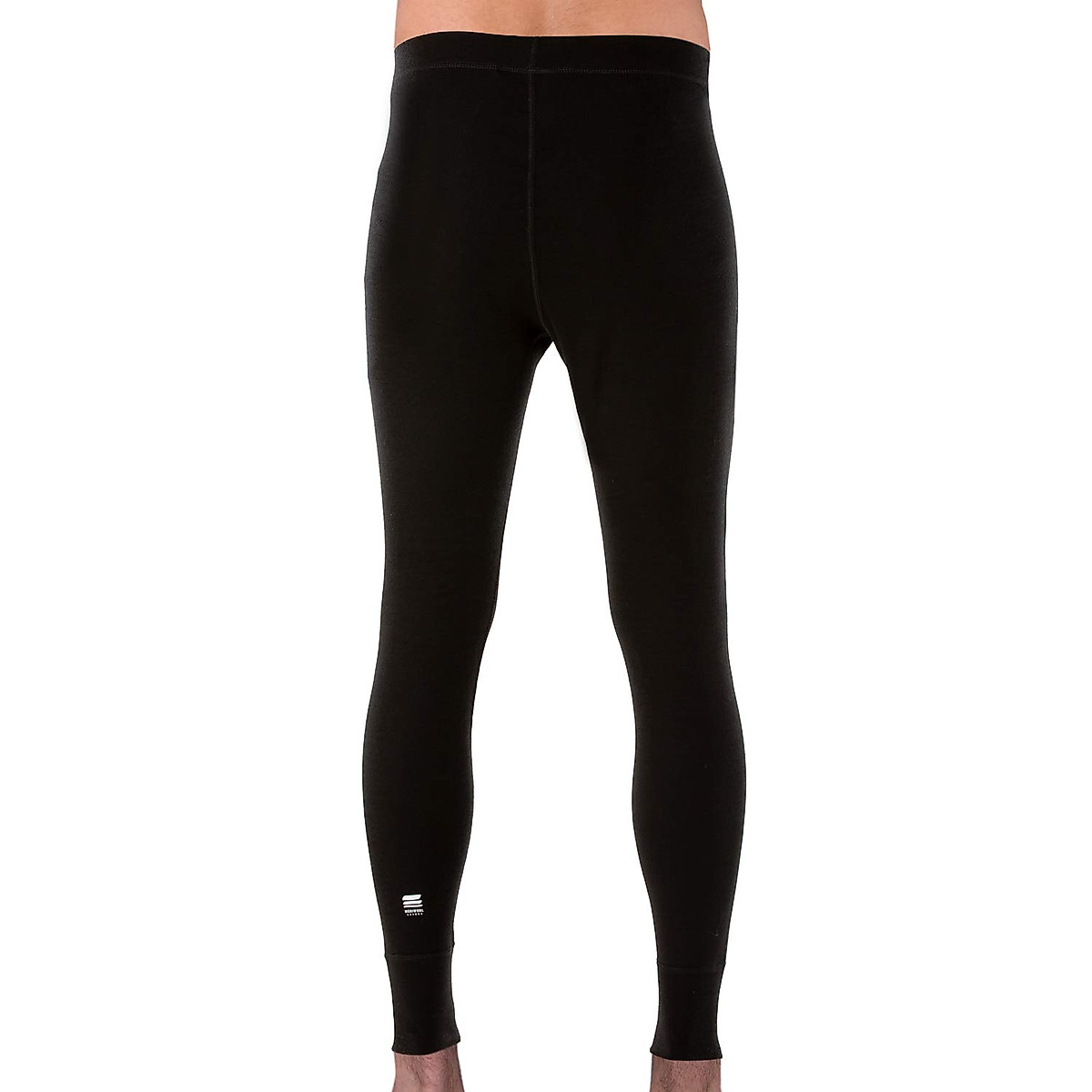 MERIWOOL Mens Base Layer 100% Merino Wool Thermal Pants Black