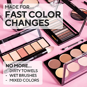 UVé Makeup Brush Cleaner Sponge - Quick & Easy Foundation Brush Cleaner for Natural & Synthetic Brushes - Chemical Free, Waterless, Fast Drying & Travel Friendly Cosmetic Makeup Cleaner