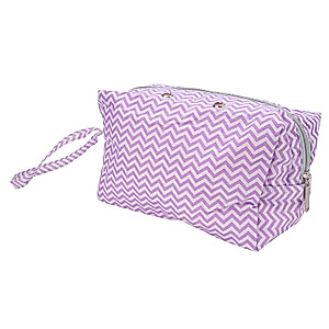 ENTHUSRI Yarn Storage Bag Best Durable Travel Storage Bag Purple Striped Design Knitting Accessories Case for Crochet Accessories