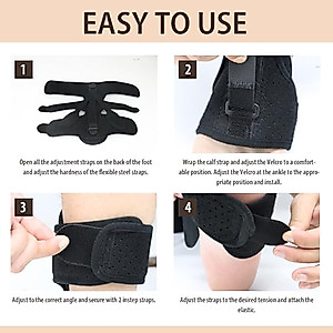 Whywag Plantar Fasciitis Night Splint Women or Men Relieves Pain Associated, Soft Memory Foam Pad Relieves Plantar Fasciitis Brace and Tendonitis Relief Foot Drop Heel Arch Pain (Stretch Version)