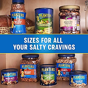 PLANTERS Deluxe Pistachio Mix, 1.15 lb. Resealable Canister - Deluxe Pistachio Mix: Pistachios, Almonds & Cashews Roasted in Peanut Oil with Sea Salt - Kosher, Savory Snack