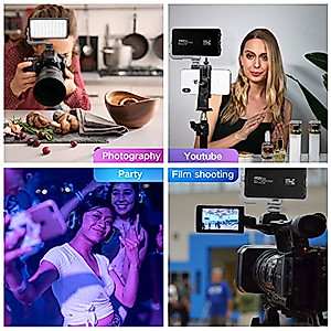 IVISII G2 Pocket RGB Camera Light,32Wh Built-in 4300mAh Rechargeable Battery 360°Full Color Gamut 9 Light Effects,2600-10000K LED Video Light Panel with Aluminum Alloy Body, Adjustable Tripod Stand