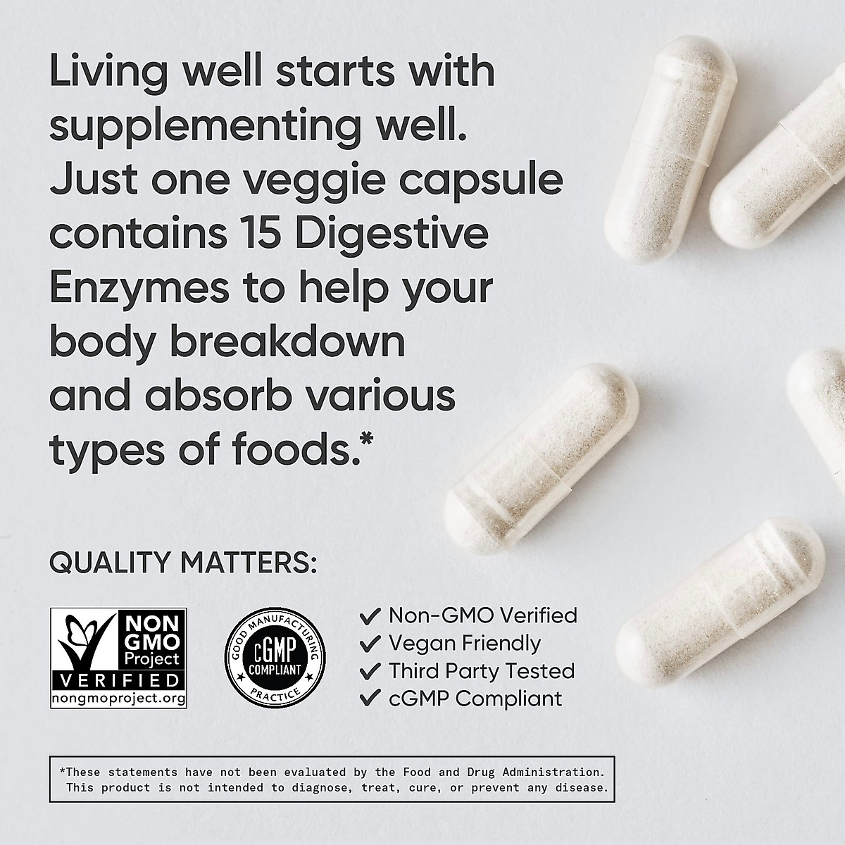 Sports Research Digestive Enzymes with Probiotics & Ginger - Plant Based for Dairy, Protein, Sugar & Carbs - Non-GMO Verified & Vegan Certified (90 Veggie Capsules)