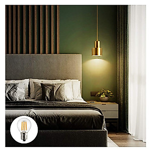 MaoTopCom 6-Pack S11 LED Bulbs E17 Edison Globe Light Bulbs, 20 Watt Equivalent, E17 Intermediate Base, 2200K Warm White 2W Mini S11 Replacement Bulb Bedside Lamp Bulb, Dimmable, 120V