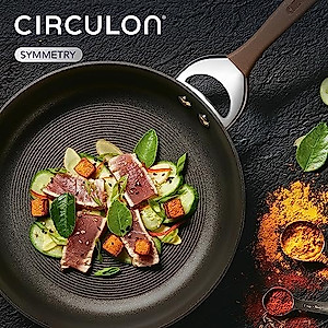 Circulon Symmetry Dishwasher Safe Hard Anodized Nonstick Cookware Pots and Pans Set, 11-Piece, Chocolate