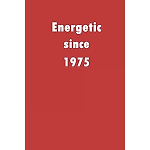 Energetic since 1975: A good notebook gift for who's born in 1975, blank lined notebook journal - 120 pages - 6 x 9 inches