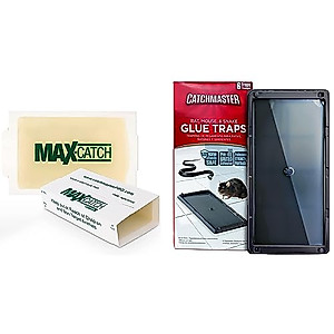 Catchmaster Mouse & Pest Glue Board Bundle, 72 Glue Boards & 6 Pack Large Glue Traps, Rat & Mouse Traps Indoor for Home, Pre-Scented Pest Control