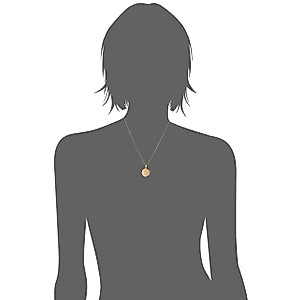 LESLIE BOULES Saint Michael Archangel Necklace 18 Inches Stainless Steel 18K Gold Plated Pendant