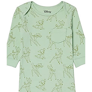 Amazon Essentials Disney | Marvel | Star Wars | Princess Baby Girls' Cotton Coveralls, Pack of 3, Bambi Nature, 18 Months