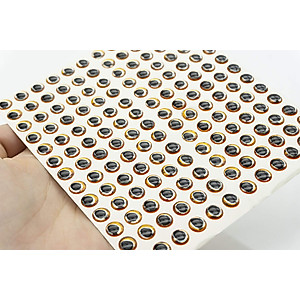 Fishing Lure 3D Gold/Silver Lure Eyes Simulation Making Fly Tying Fake Fish Eyes Saltwater DIY Lifelike Realistic Artificial Holographic Fake Eyes 7MM-330PCS