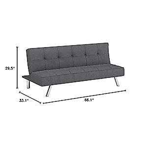 Serta Rane Convertible Sofa Bed, Charcoal