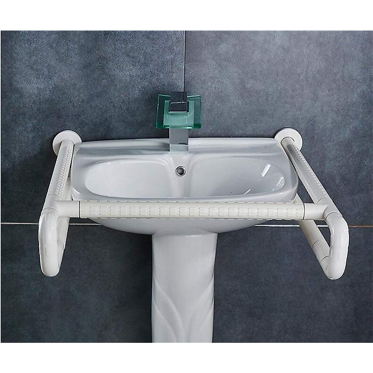 Grab Bars Handle Safety Support Hand Rails, Bathroom Stainless Steel Washbasin Grab Bar, Shower Grab Bar Nylon Outer Tube Elderly Disabled Wash Support Non-slip Rail Toilet Wash Basin Safety Handrail