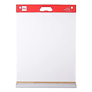 Office Depot® Brand Easel Pad, 20" x 23", Tabletop with Built-In Stand, 25 Sheets, 30% Recycled, White