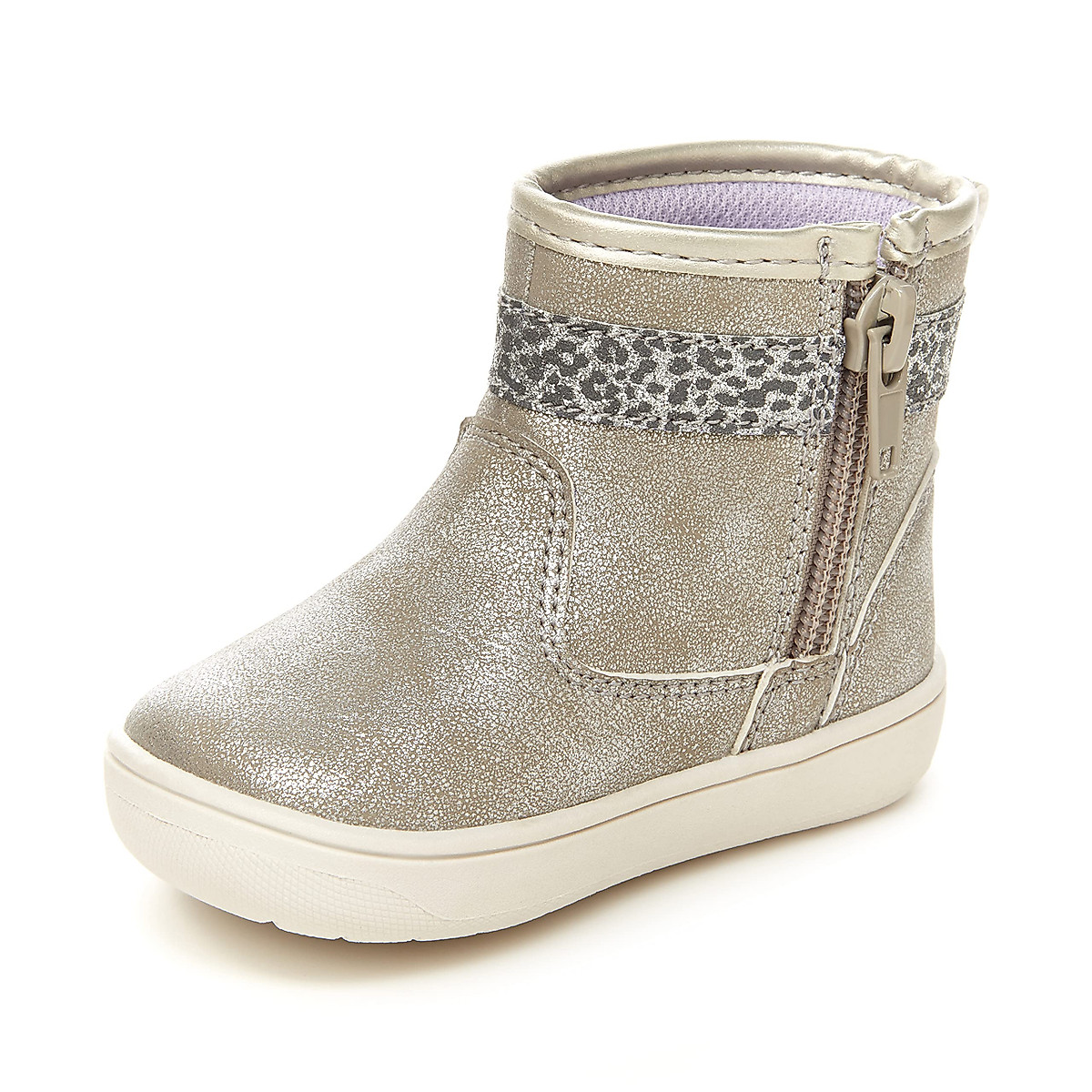 Stride Rite 360 Infant and Toddler Girls Magnolia First Walker Shoe, Silver