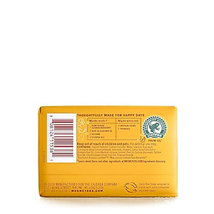 MRS. MEYER'S CLEAN DAY Bar Soap, Use as Body Wash or Hand Soap, Made with Essential Oils, Clementine, 5.3 oz, 4 Bars