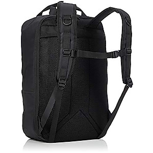 anello(アネロ) Men's Multifunction Square Backpack Regular, Black (Black 19-3911tcx)