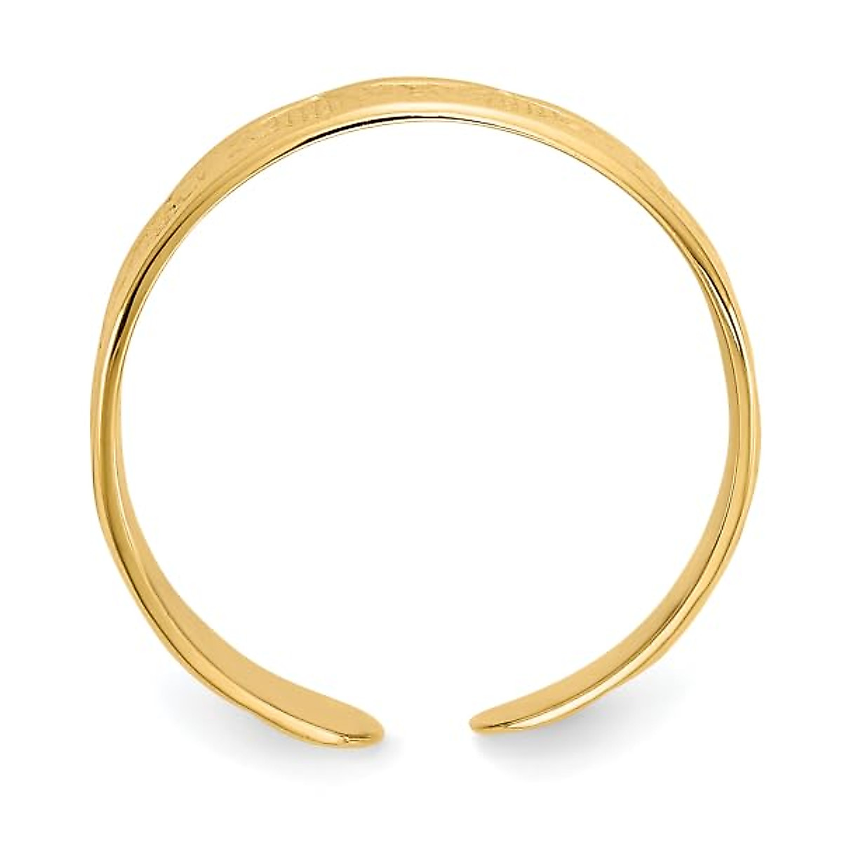 IceCarats 14K Yellow Gold Flower Butterfly Wings Adjustable Toe Ring Open Midi Band Summer Beach Jewelry