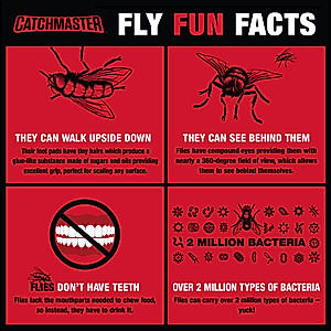 Catchmaster Outdoor Fly Trap Bundle, Giant Fly Glue Trap 3-Pack & Fly Bag 4-Pack, for Garage, Backyard, Pool, Patio & Camping