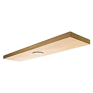 Kiera Grace Uniquely Modern Stockholm Aberg Engineered Wood Floating Wall Shelf with LED Light for Home, Room, & Office, 9.25”L x 35.4”W x 1.5”H, Oak Beige